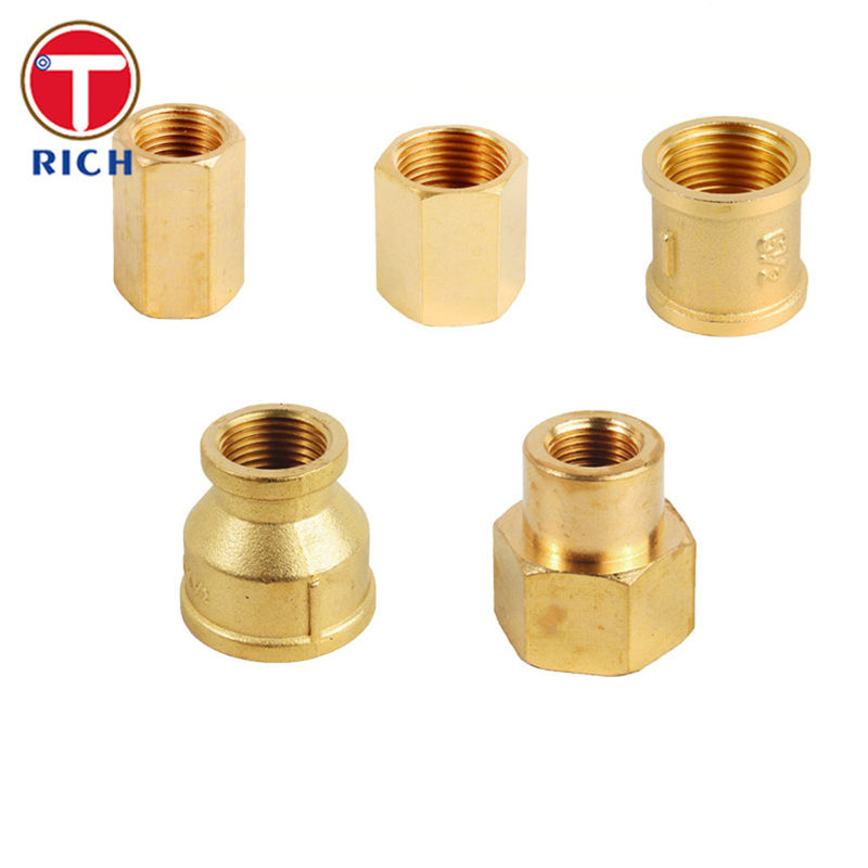 Threaded Pipe CNC Brass Parts Coupling Internal Thread Direct Internal ...