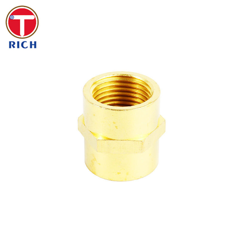 Threaded Pipe CNC Brass Parts Coupling Internal Thread Direct Internal ...